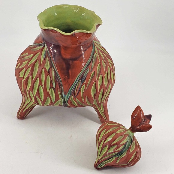 Artisan | Accents | Rare Studio Art Pottery Unique Garlic Shaped Jar ...